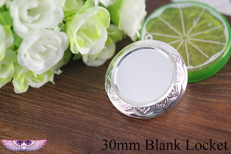 Photo Locket Blank 30mm - Blank Round Locket Cameo Base Settings ...