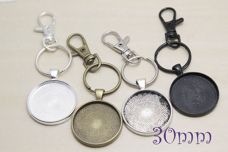 Complete Round Key Chain Kits 1.2 Inch 30mm Circle | Etsy