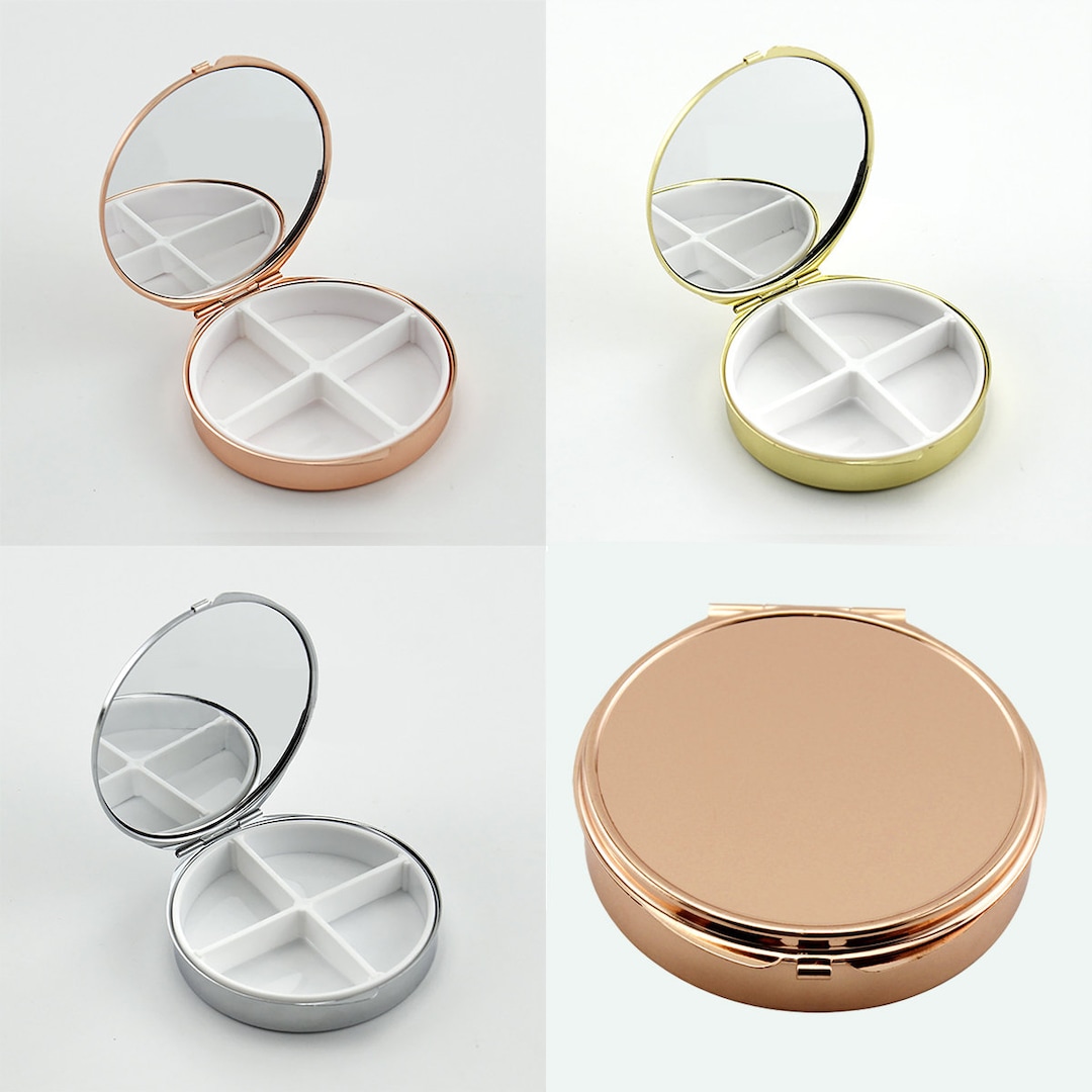4compartment Pill Organizer 4days Mirror Pill Box Contrainer Compart ...