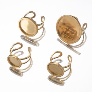 Stainless Steel Elegant Finger Ring Blanks Finger Ring Base ...