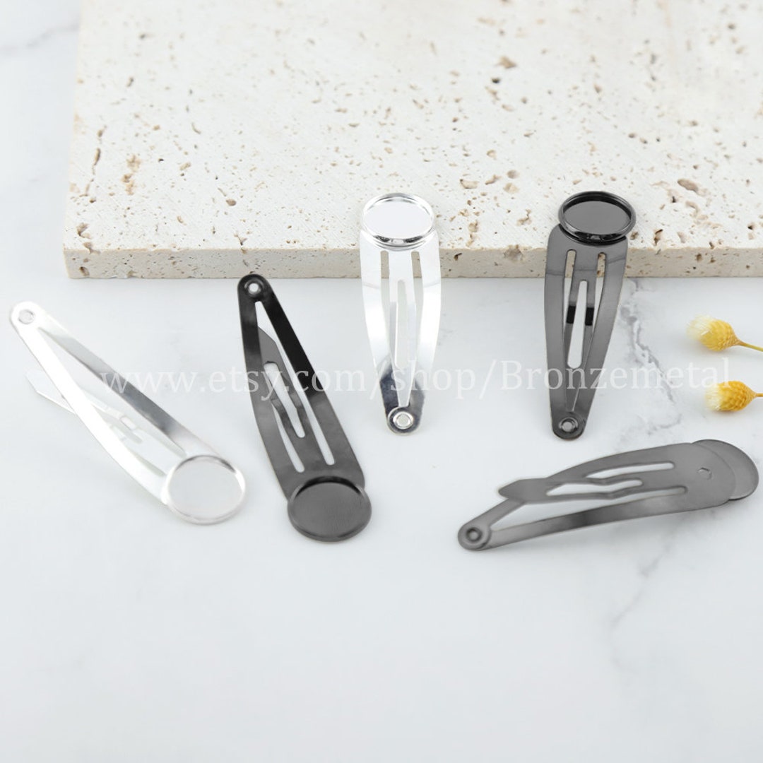 20pack Blank Bobby Pins Tray- 12mm Bezel Bobby Pin Blanks - Cabochon ...