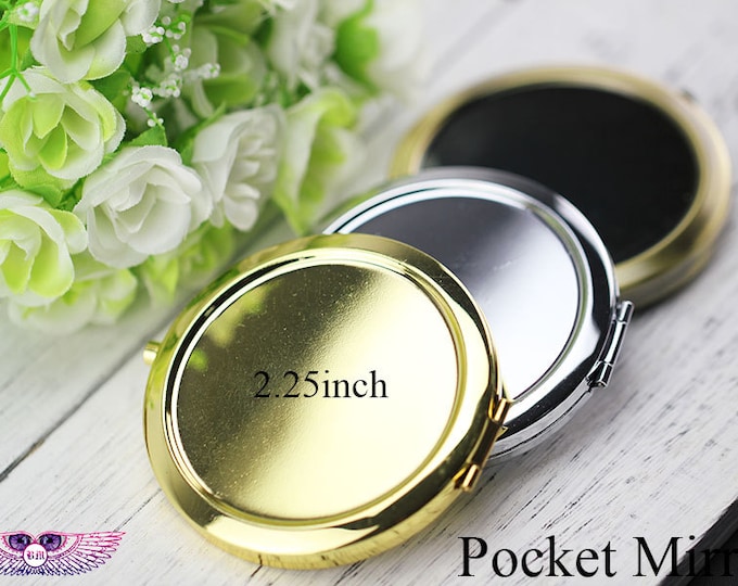 Personalized Compact Mirror Blank Photo Frame Pocket Mirror Metal ...