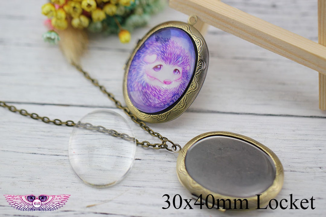 New Year Gift 30x40mm Oval Blank Locket Cameo Base Settings Bezels ...