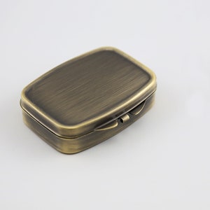 Square Pill Box Case - Blank Two Compartment Pill Box Container - Pill ...