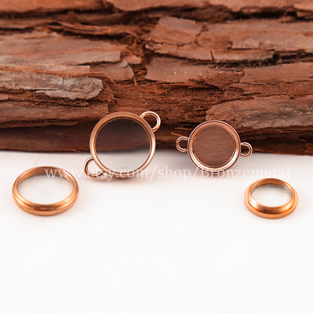 Floating Locket Bracelet Links - Glass Locket Bangle Link - 12mm/15mm ...