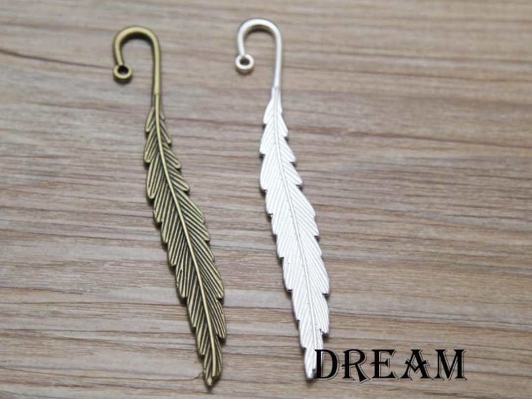 Vintage Feather Bookmarks, Silver Bookmarks, Bookmark Finding-large ...