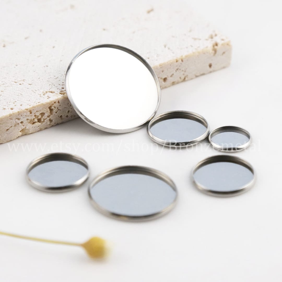 Stainless Steel Bezel Cups - Bezel Cabochon Setting - Glass Bezel ...
