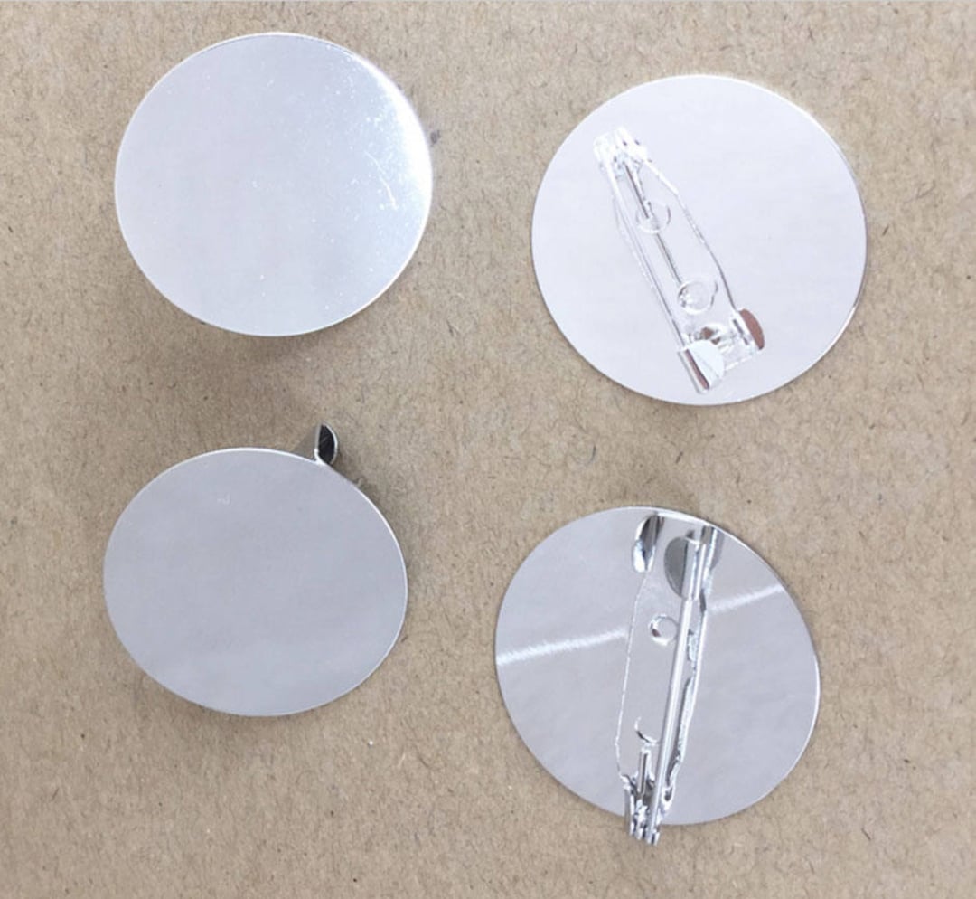 Flat Pin Brooch Glue Bezel Brooch Setting Cabochon Brooch Blank Brooch ...