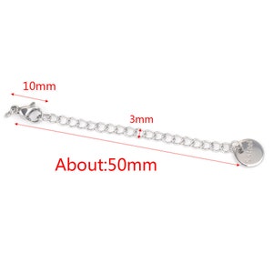 10 Extender Chains Stainless Steel Extensions 2 Inches Tail Chain ...