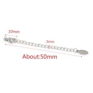 10 Extender Chains Stainless Steel Extensions 2 Inches Tail Chain ...