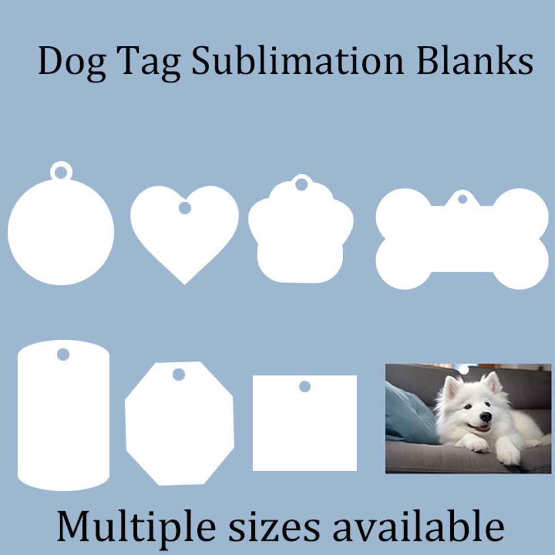 20pcs Sublimation Pet Tags, Sublimation Dog Tags, Aluminum Sublimation ...