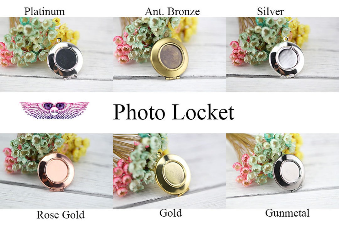 Pendant Locket Tray - Photo Locket Blanks 16mm - Brass Vintage Locket ...