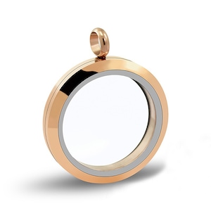 Floating Locket Stainless Steel Glass Locket Living Glass Charm Locket ...