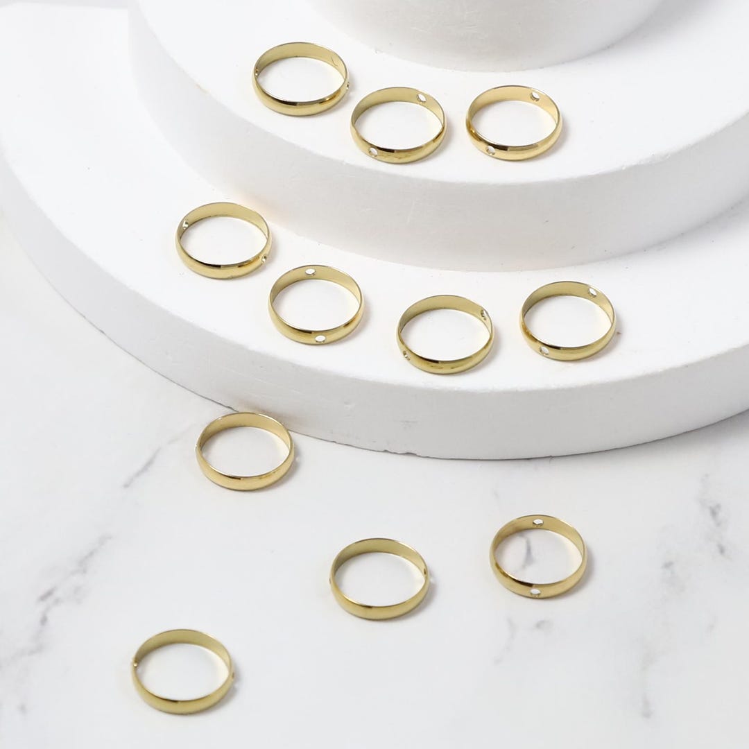 20pcs Wire Jump Ring,circle Frames Bracelet Spacer Gear Beads,stainless ...