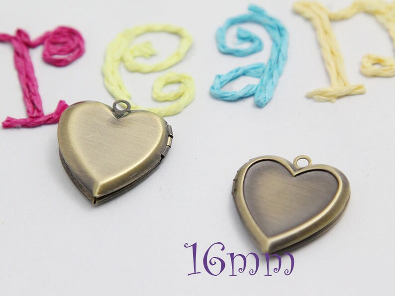 Heart Locket Blanks Vintage Heart Locket Settings Silver - Etsy