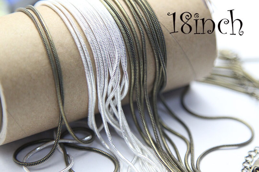 10pack 1.5mm Silver Plated Snake Chain Necklace With 2" Extender and ...