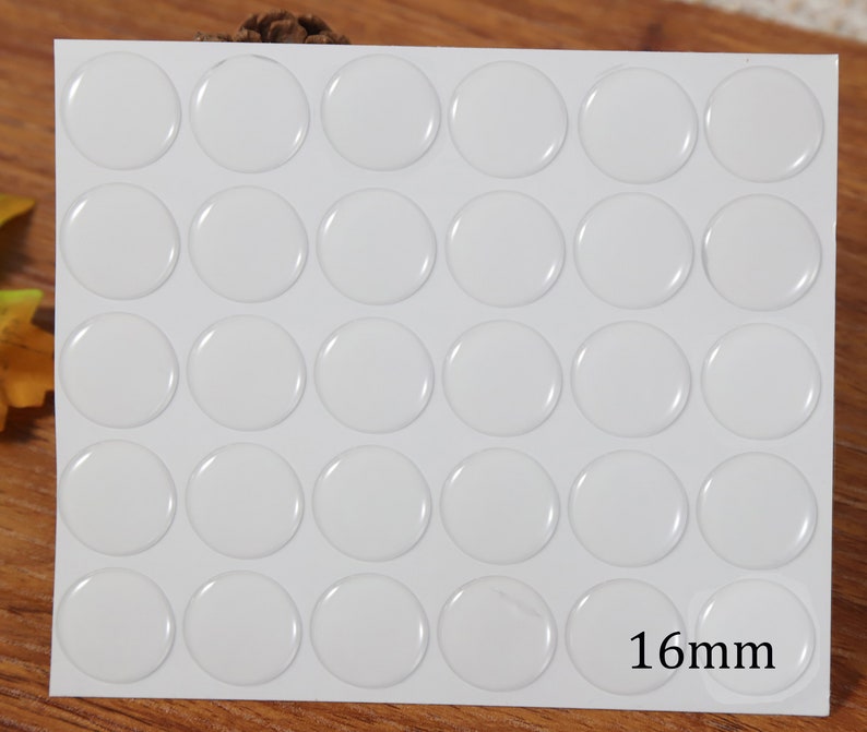 Round Clear Epoxy Stickers - 16mm - Epoxy Resin Craft Stickers - Epoxy ...