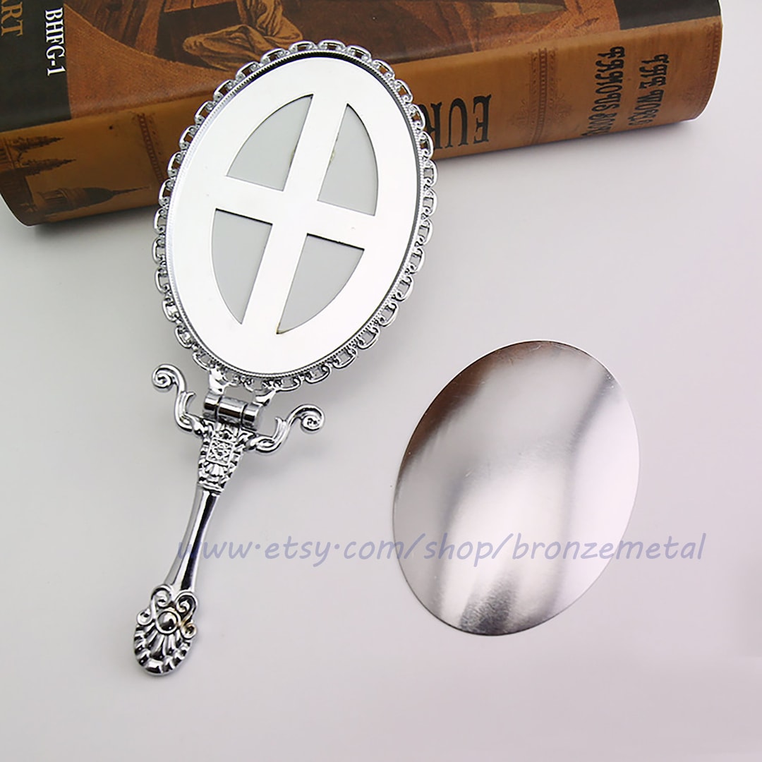 Foldable Vintage Compact Mirror Handheld Pocket Mirror Blanks DIY ...