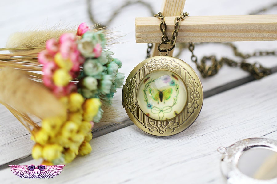 Kits - Photo Locket Blanks 20mm - Brass Vintage Locket Cameo Settings ...
