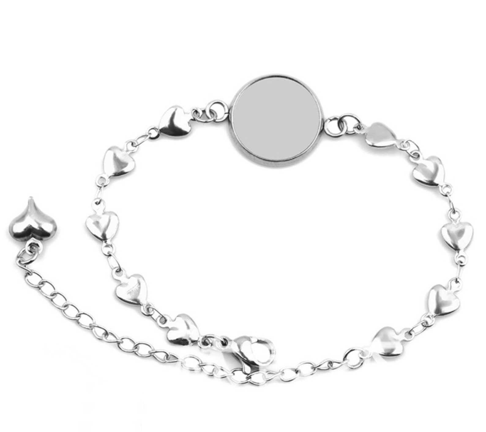 Bezel Bangle Bracelet Stainless Steel Bezel Bangle With | Etsy