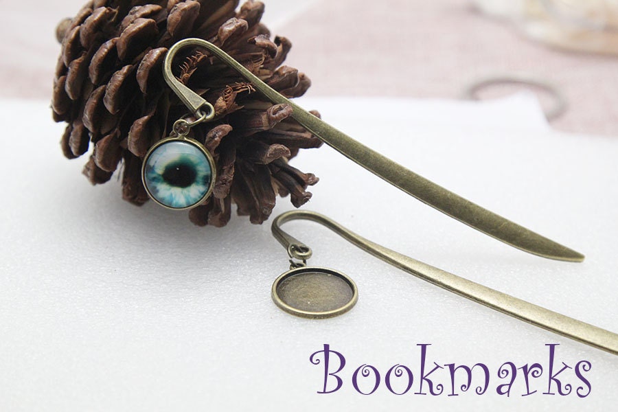5 DIY Bookmark Kits Vintage Plain Bezel Bookmark Setting | Etsy