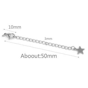 10 Extender Chains Stainless Steel Extensions 2 Inches Tail Chain ...