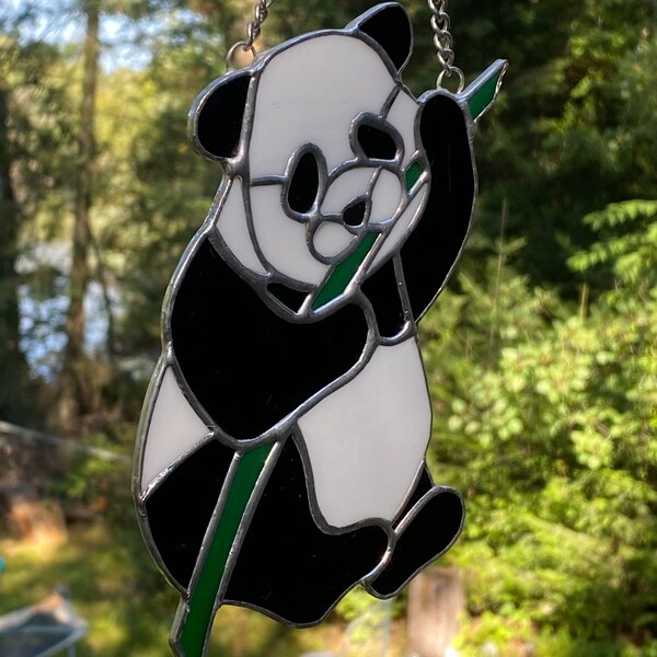 Stained Glass Panda - Etsy