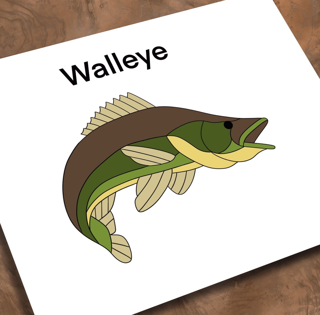 Walleye Stained Glass *PATTERN ONLY* - Etsy