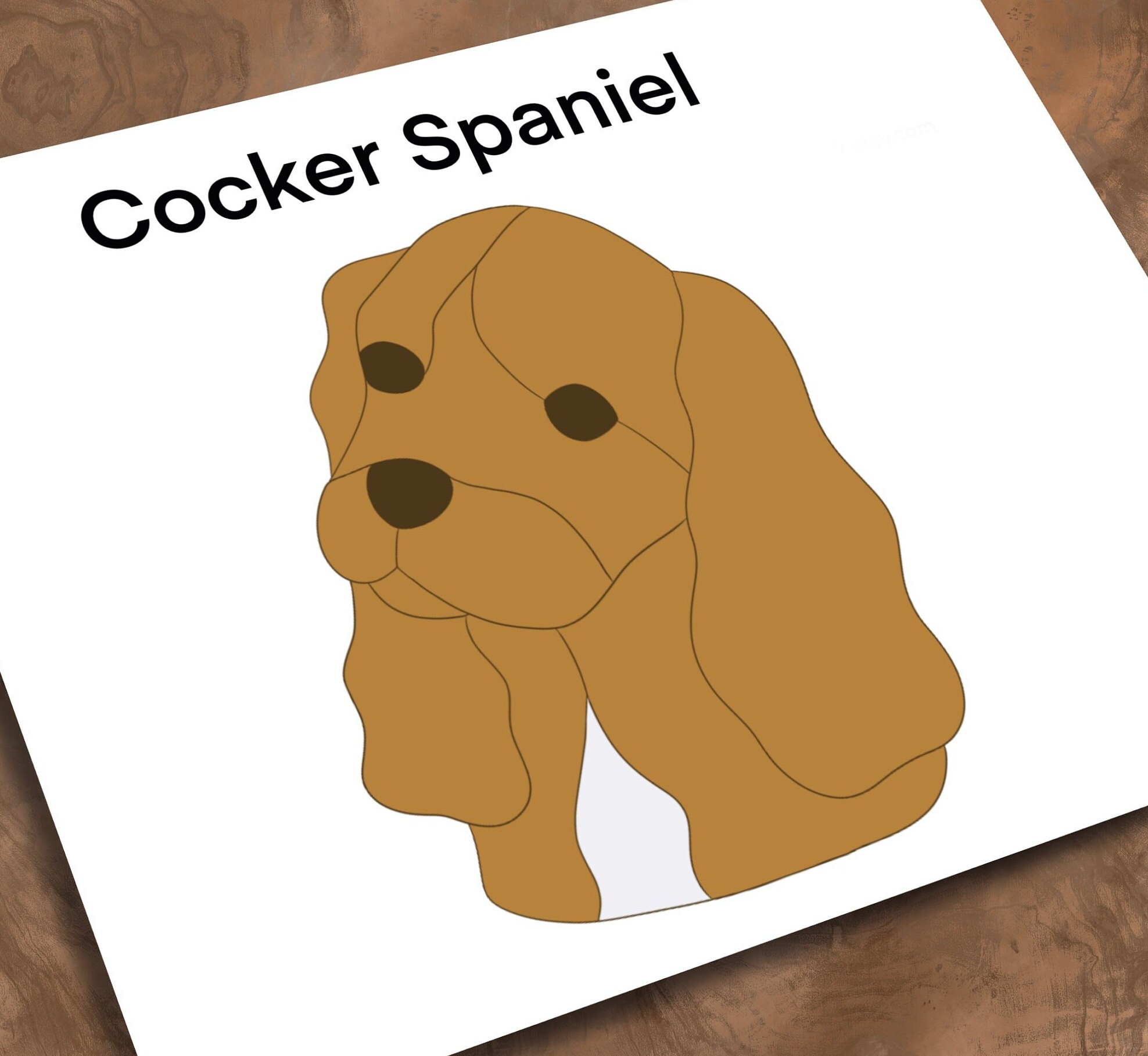 Cocker Spaniel Stained Glass *PATTERN ONLY* - Etsy