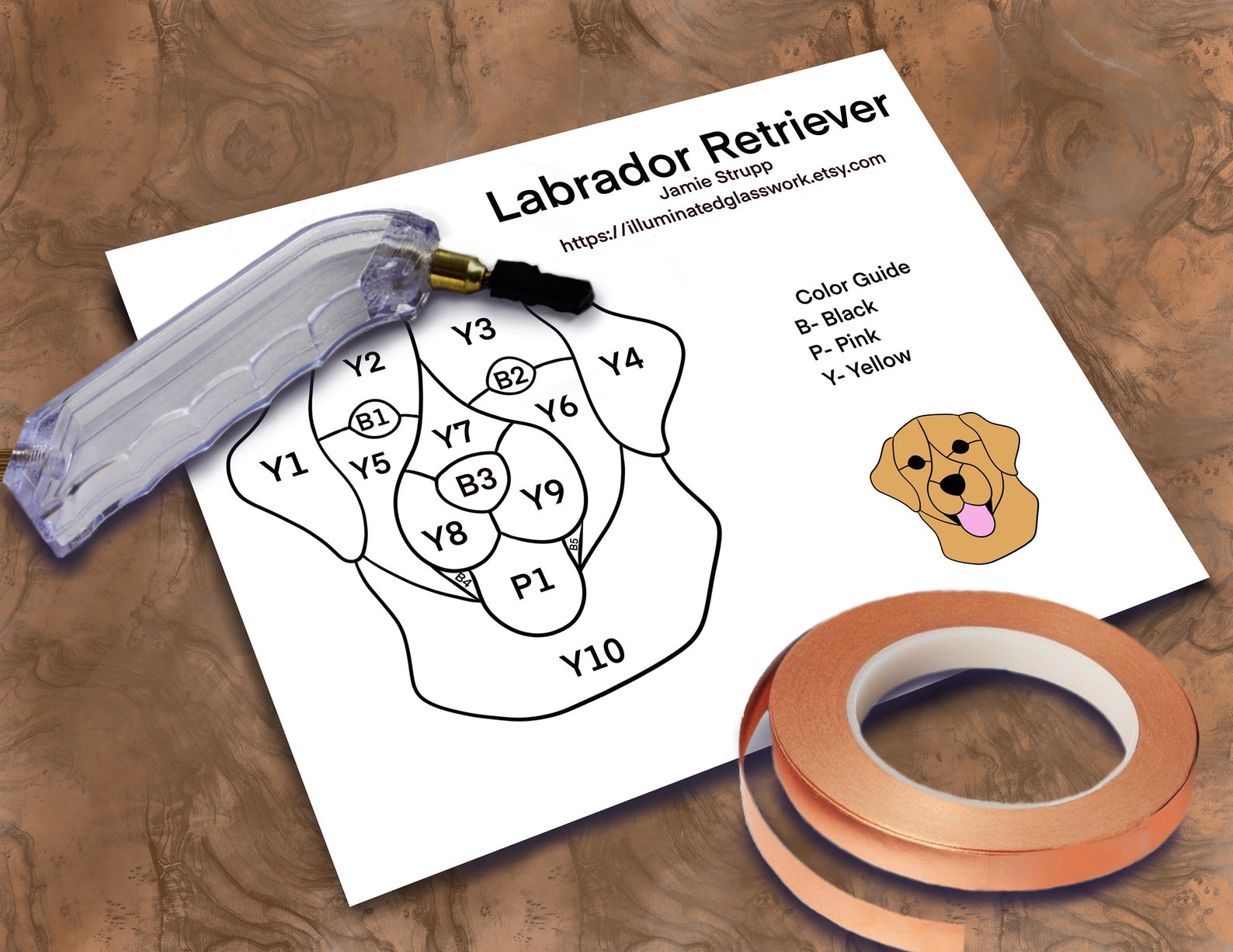 Labrador Retriever Stained Glass *PATTERN ONLY* - Etsy