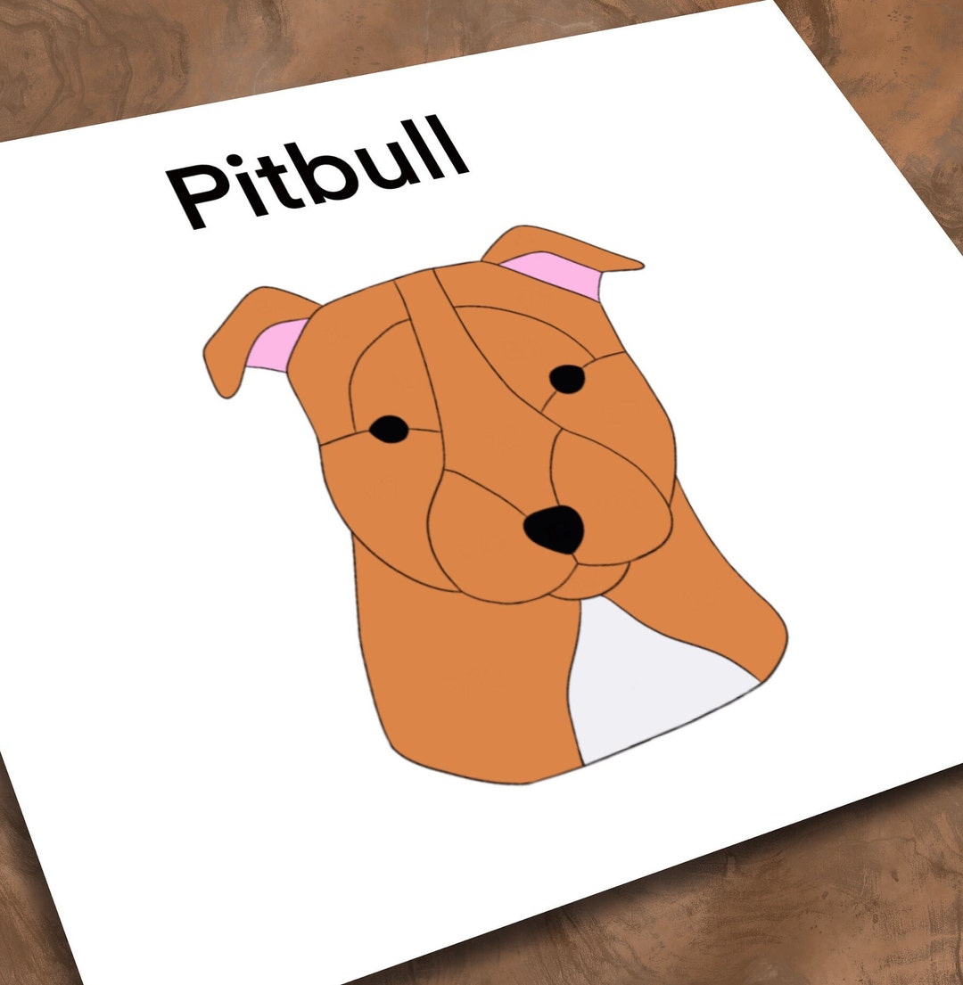 Pitbull Stained Glass *PATTERN ONLY* - Etsy
