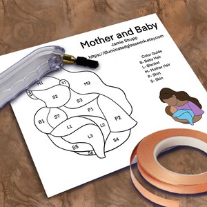Mother and Baby Stained Glass *PATTERN ONLY* - Etsy