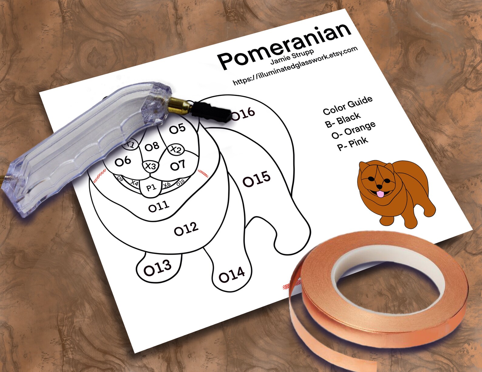 Pomeranian Stained Glass *PATTERN ONLY* - Etsy