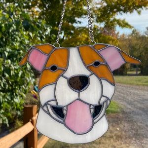 Smiling Pitbull Stained Glass *PATTERN ONLY* - Etsy