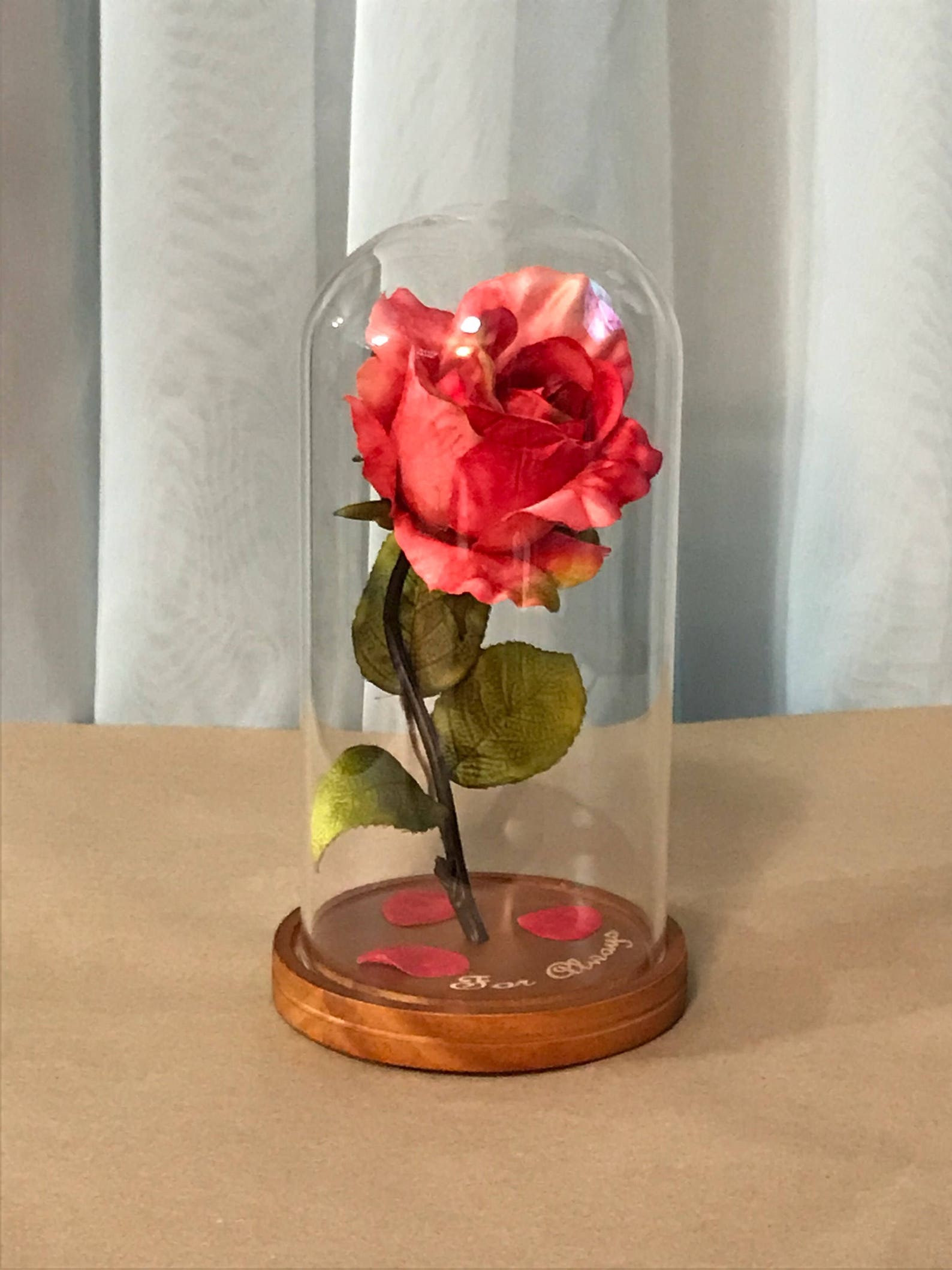 Engraved Beauty and the Beast Rose (medium) - Etsy Canada