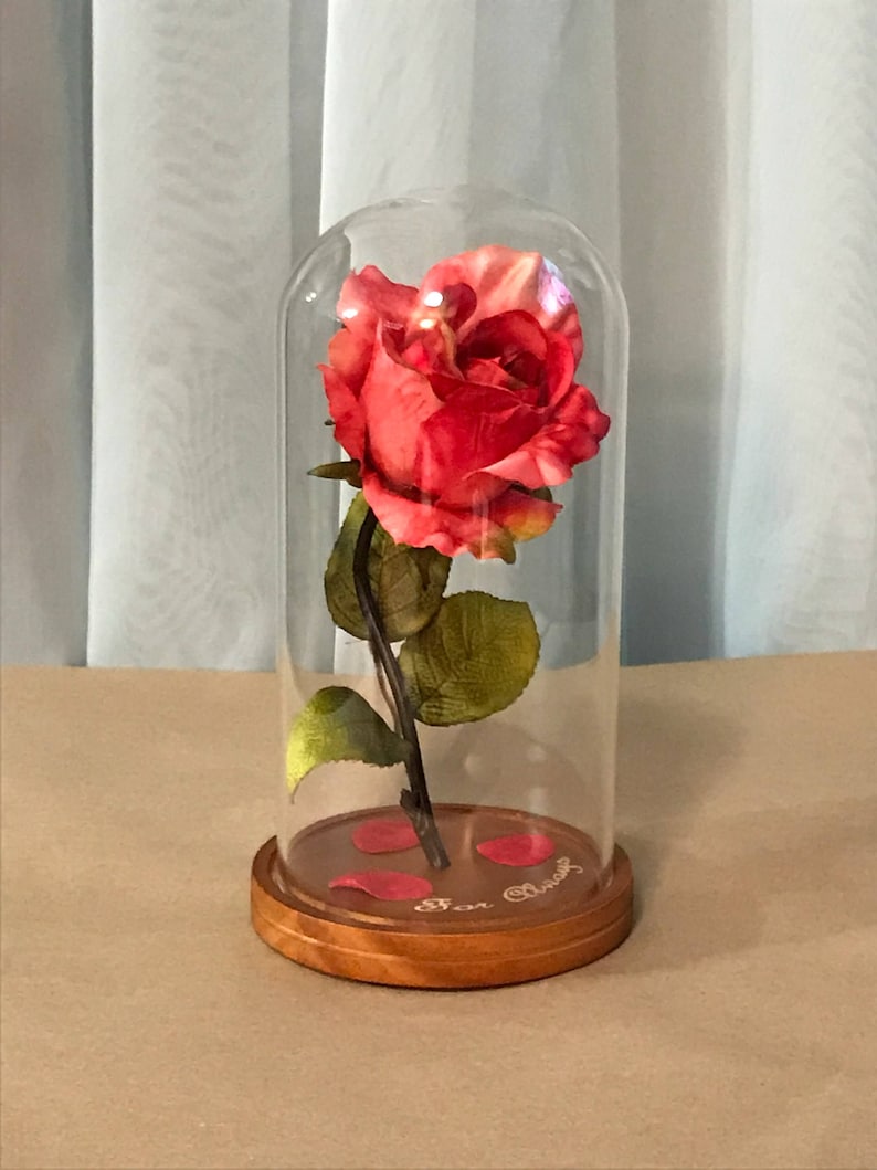 Engraved Beauty and the Beast Rose (medium) - Etsy Canada