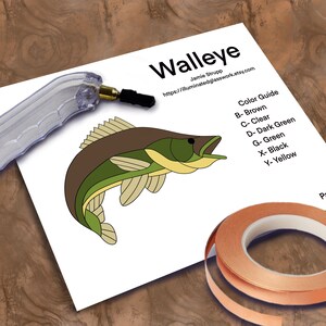 Walleye Stained Glass *PATTERN ONLY* - Etsy