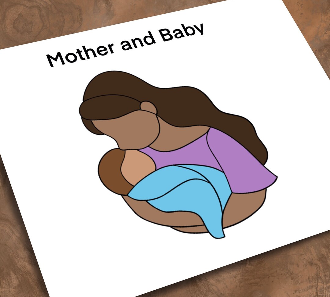 Mother and Baby Stained Glass *PATTERN ONLY* - Etsy