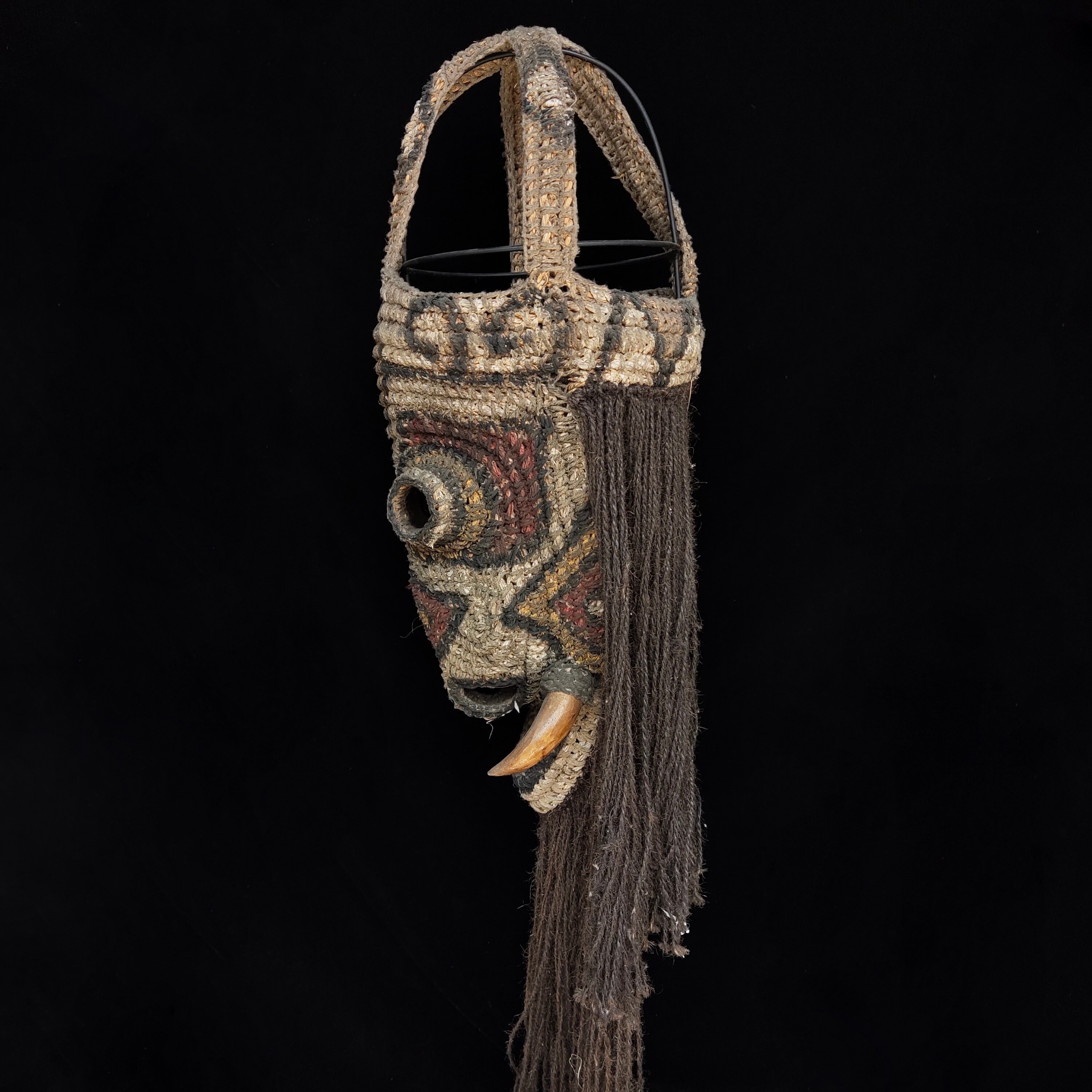 Tribal Asmat Warrior Mask Head Hunter Papua New Guinea Primitive Tribal ...