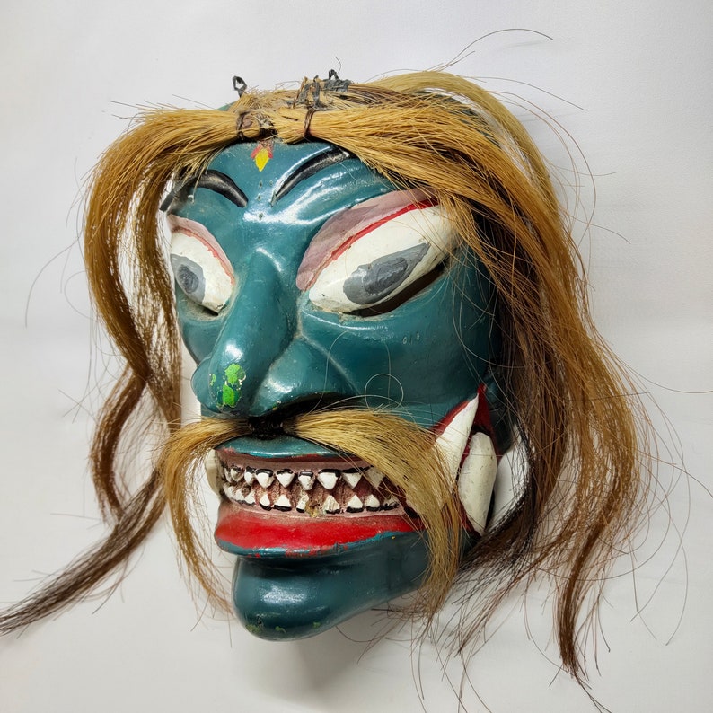 Vintage Rare Ritual Mask Javanese Masque Primitive Carved - Etsy