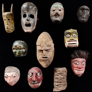 Rare Vintage Traditional Wooden Balinese Mask Indonesia Collectors Item ...