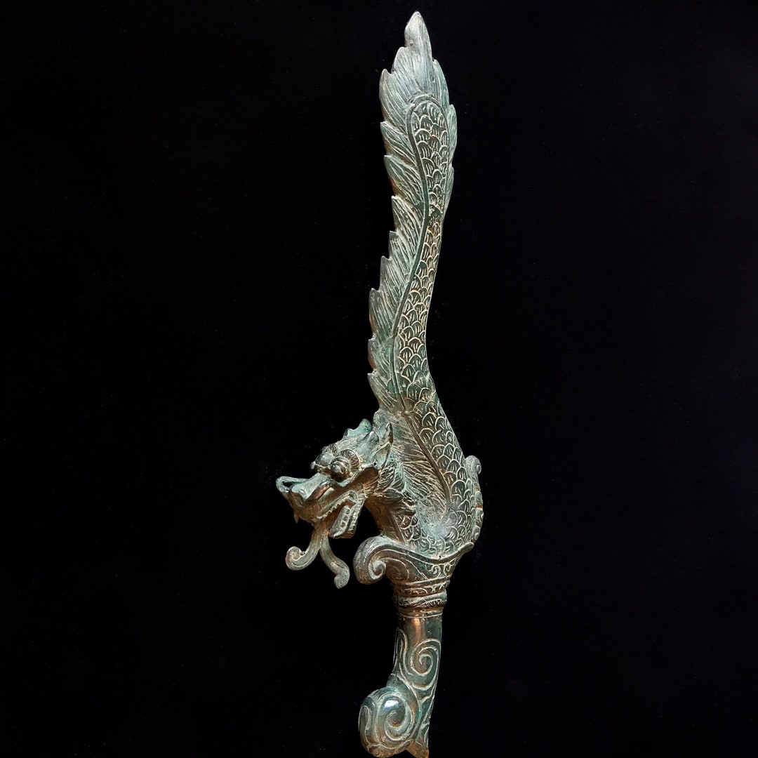 Bronze Naga Kris Dagger Dragon Sculpture 19", Brass Sculpture, Room Decor for Your House - Etsy