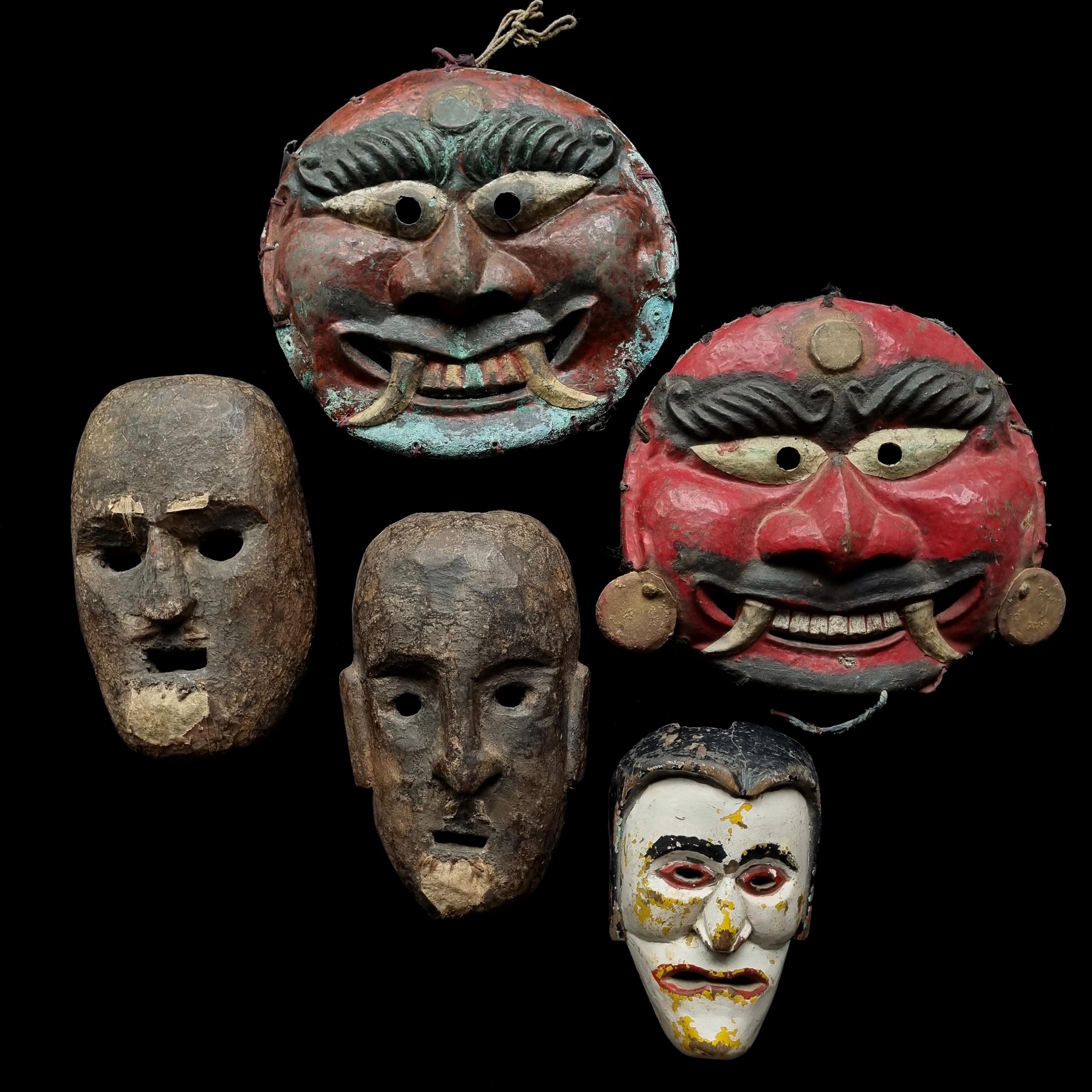 20th C Nepal Shamanic Wooden Mask: Tribal Art Collectible - Etsy