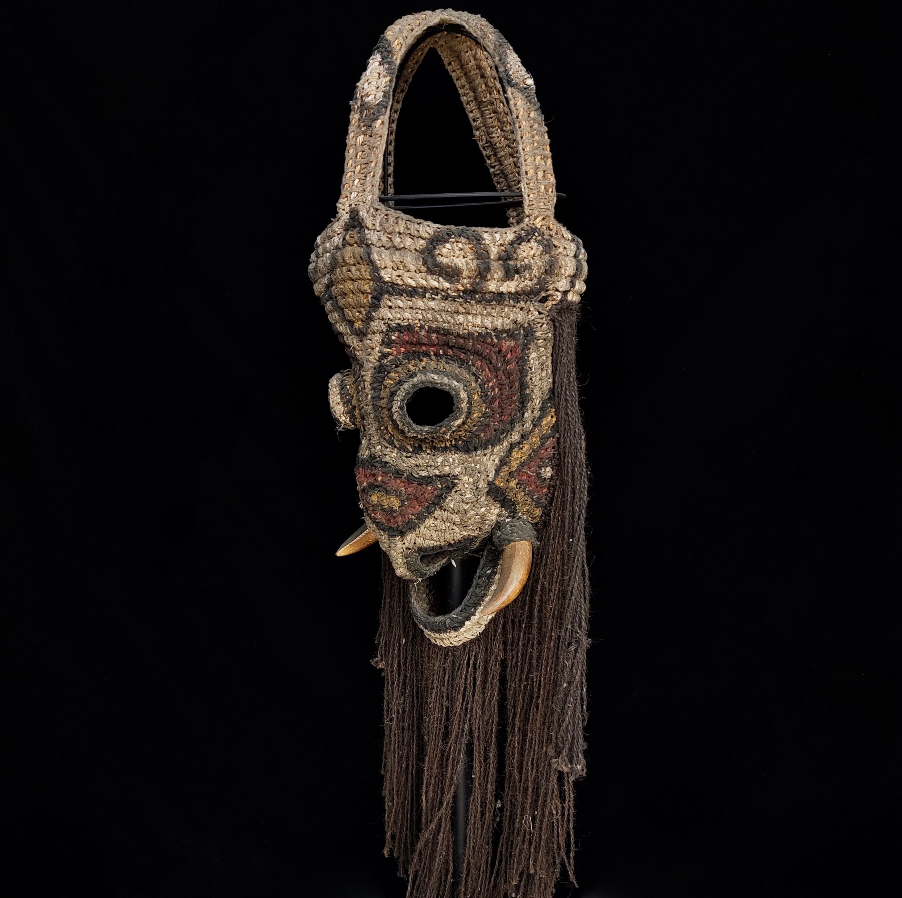 Tribal Asmat Warrior Mask Head Hunter Papua New Guinea Primitive Tribal ...