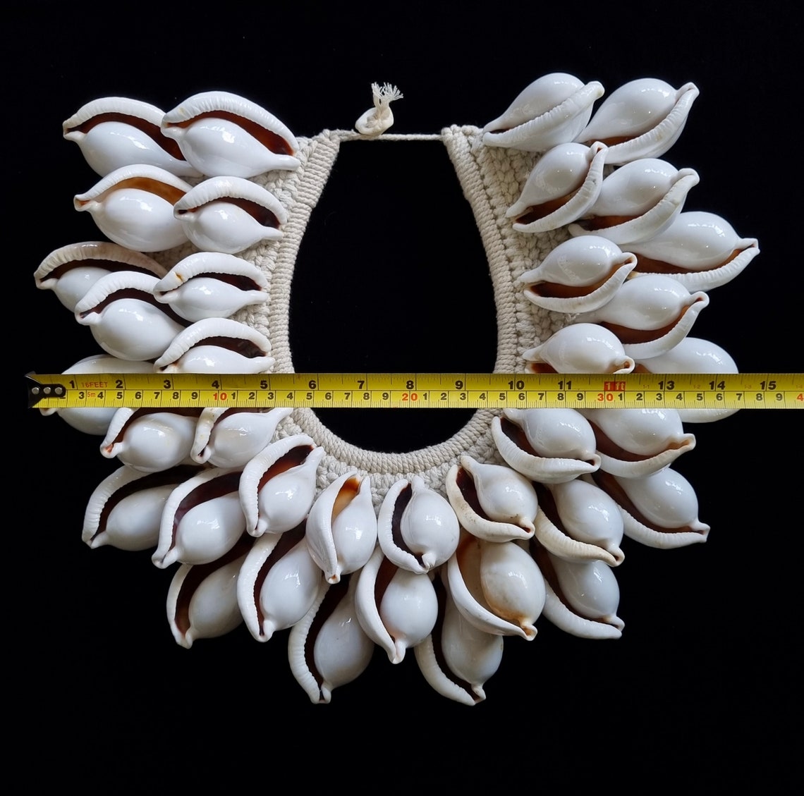 Ovula Cowrie Shell Necklace, Papua New Guinea Tribal Fashion - Etsy