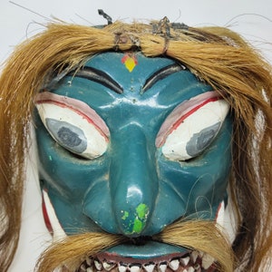 Vintage Rare Ritual Mask Javanese Masque Primitive, Carved Rare ...