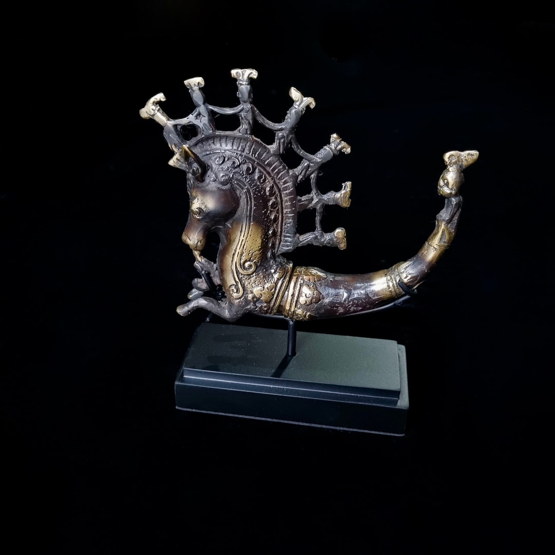 Bronze Sea Horse Statue 6", Sumatran Seahorse Naga Morsarang Sculpture ...