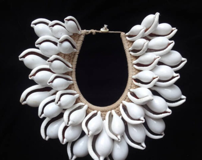 Ovula Ovum Cowrie Goddess Shell Necklace Boho Mounted on a - Etsy