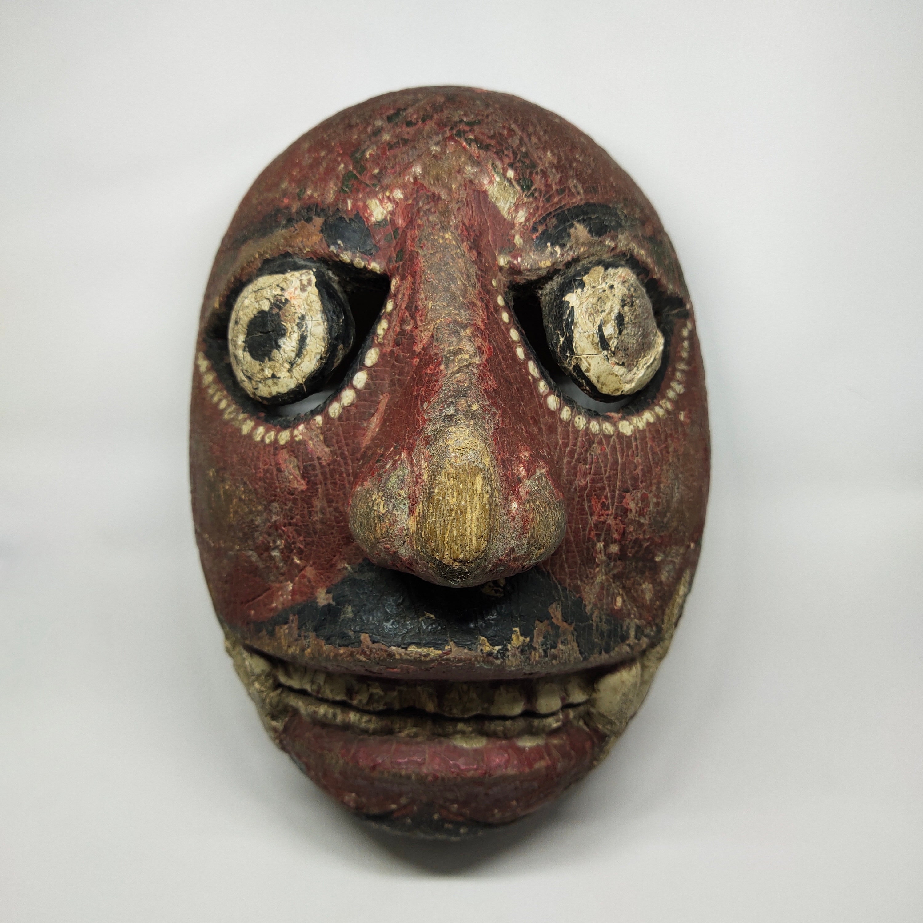 Vintage Wood Mask Rare Old Javanese Masque, Java Indonesia, Collector ...