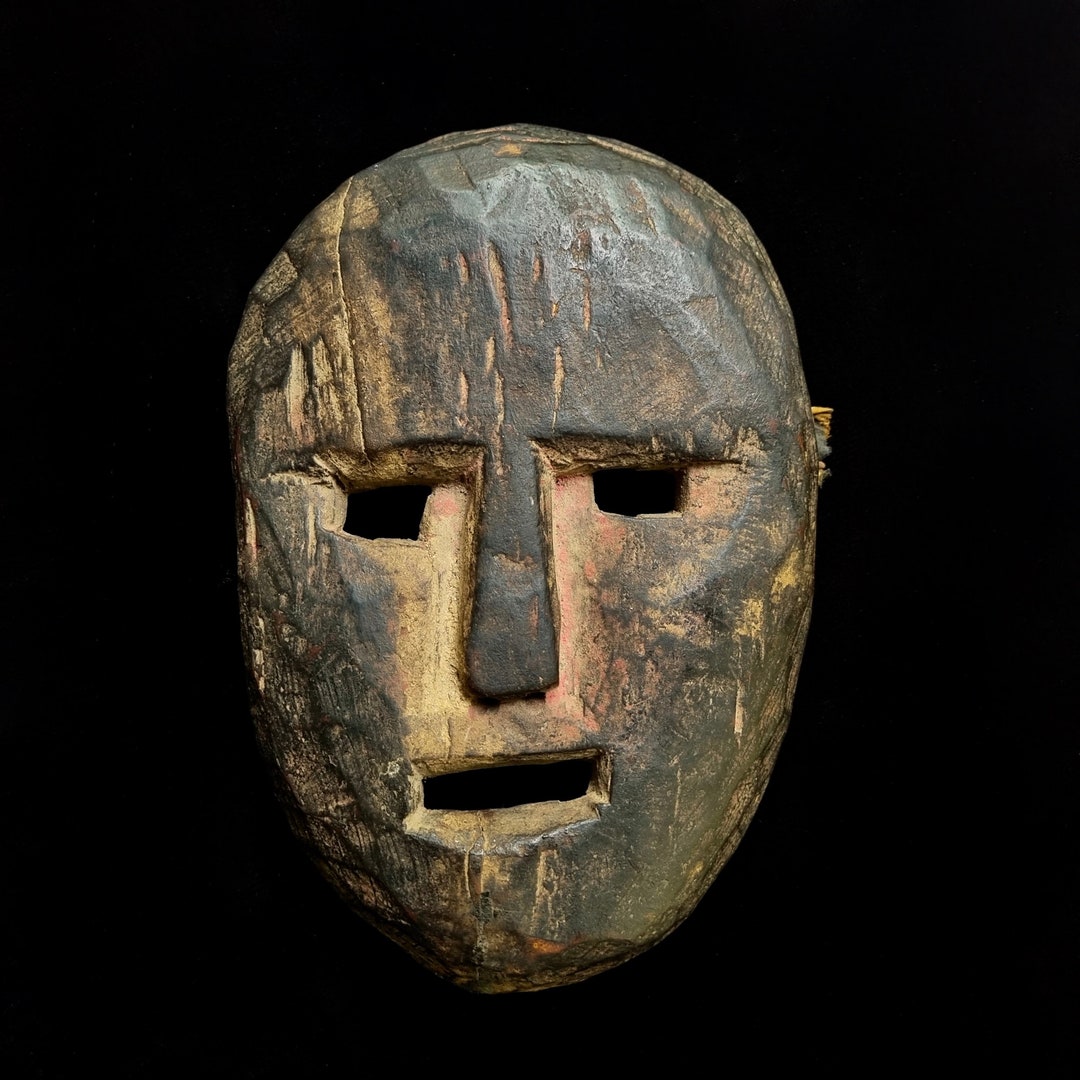 Old Himalayan Wood Shaman Mask Nepal Carved Wooden Masque 9 Primitive ...